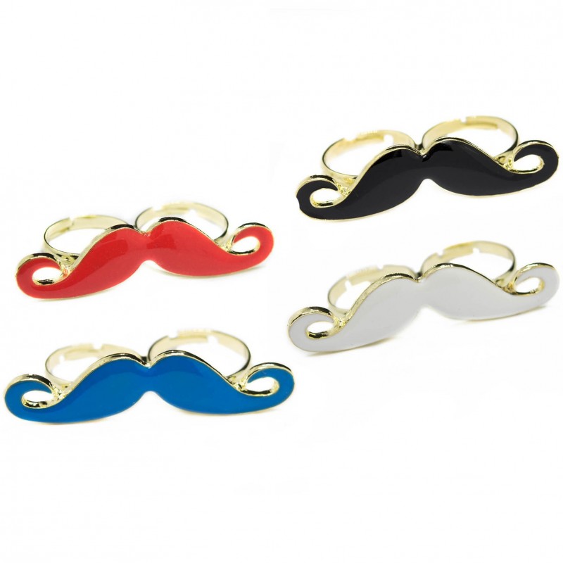 Women's two finger mustache ring